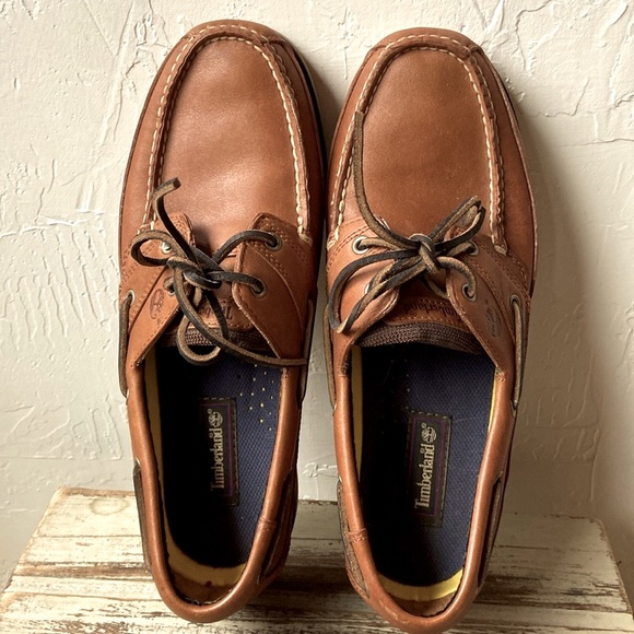 Timberland | Shoes | Timberland Leather Colorblock Pattern Boat Shoes ...